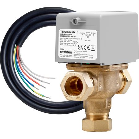 Total Home TTH223MMV 3 Port Motorised Zone Valve - 22mm only £68.52