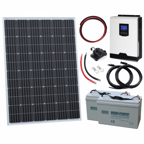 Photonic 250W 12V Complete Off-Grid Solar Power Kit With Solar Panels ...
