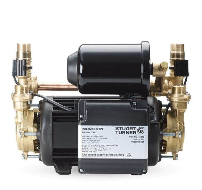 Stuart Turner Monsoon Twin Impeller Universal Shower Pump 4.5 Bar ...