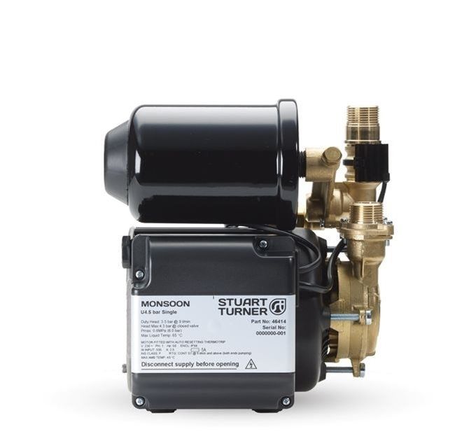 Stuart Turner Monsoon 4.5 Bar Single Impeller Universal Shower Pump ...