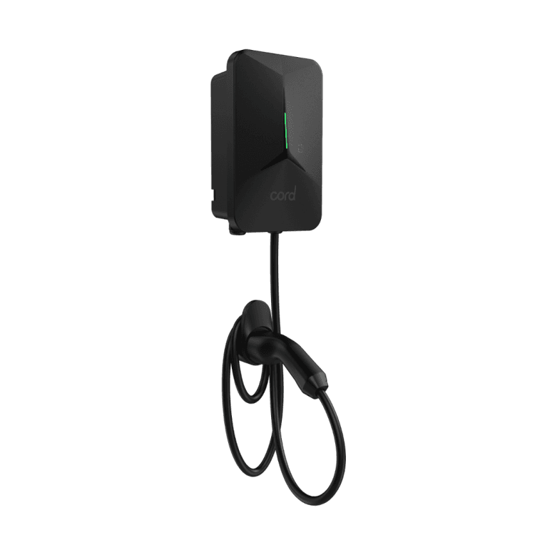 Cord Zero 7.4kW Type 2 Tethered Home EV Charger - Matt Black from £416.67