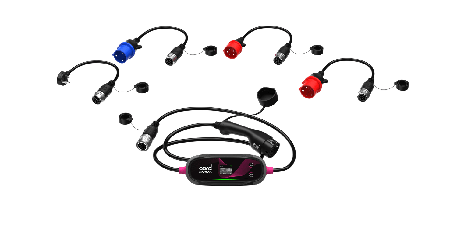 Cord EVIRA Portable Multi Power Charger 5m 2.3kW to 22kW with UK ...