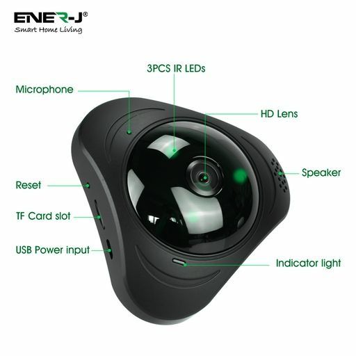 ENER-J Smart WiFi 360° VR IP Indoor Ceiling Camera only £34.99